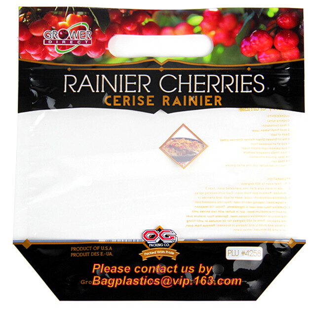 fruits cherries special vent holes packaging poly bag with zip lock ...