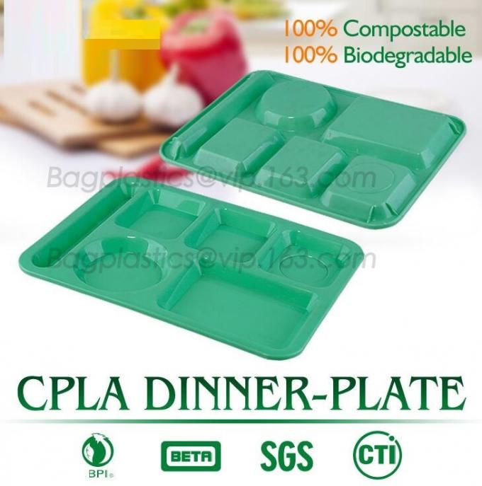 biodegradable plastic melamine fast food 5 compartment divided lunch ...