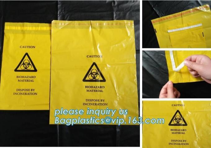 Red bag, yellow medical biohazard waste bag, hospital biohazard medical ...