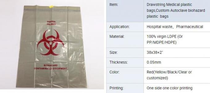 Biodegradable Plastic Hospital biohazard waste bags, Soiled Linen Bags ...