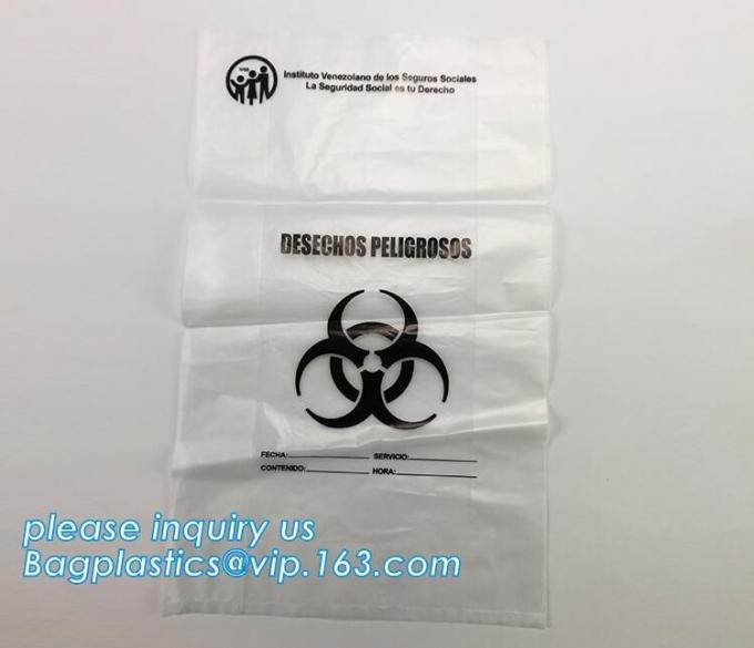 Biodegradable Plastic Hospital biohazard waste bags, Soiled Linen Bags ...