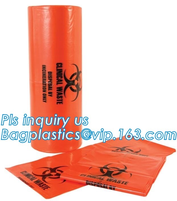 30 Gallon 33" X 40" Red Isolation Infectious Waste Bag / Biohazard Bag ...