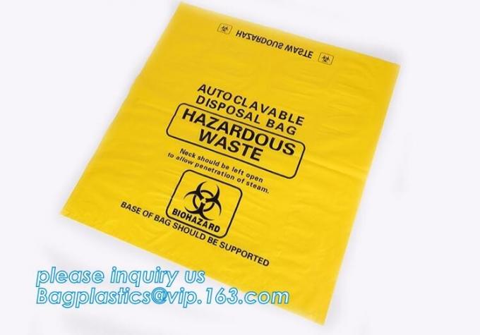 Biodegradable Plastic Hospital biohazard waste bags, Soiled Linen Bags ...