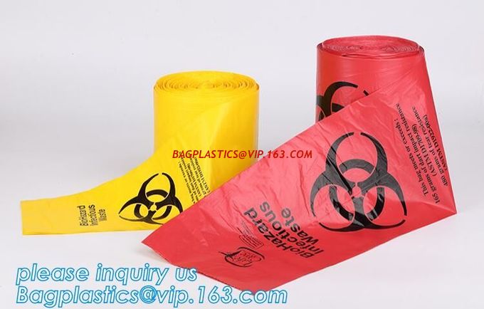 Biodegradable Plastic Hospital biohazard waste bags, Soiled Linen Bags ...