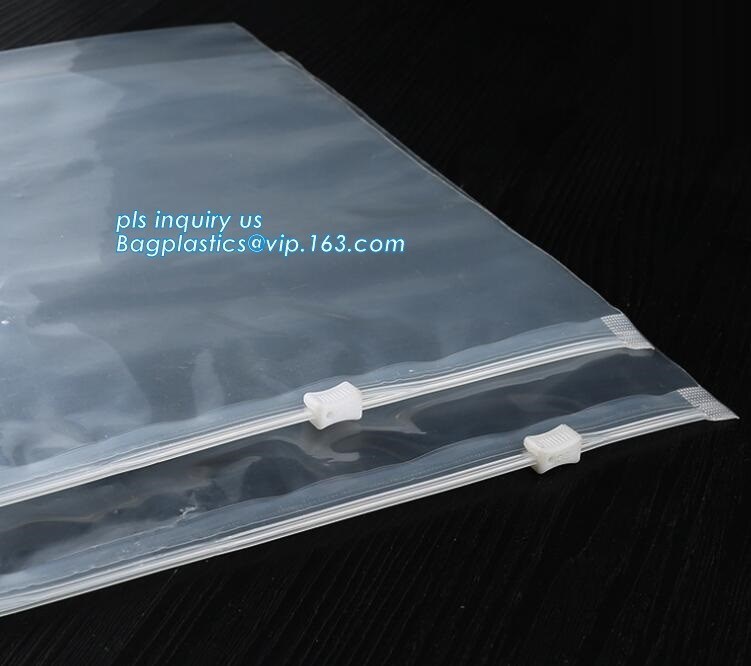 slider pvc vinyl hanger bag, vinyl PVC bags with slider zipper, OEM ...