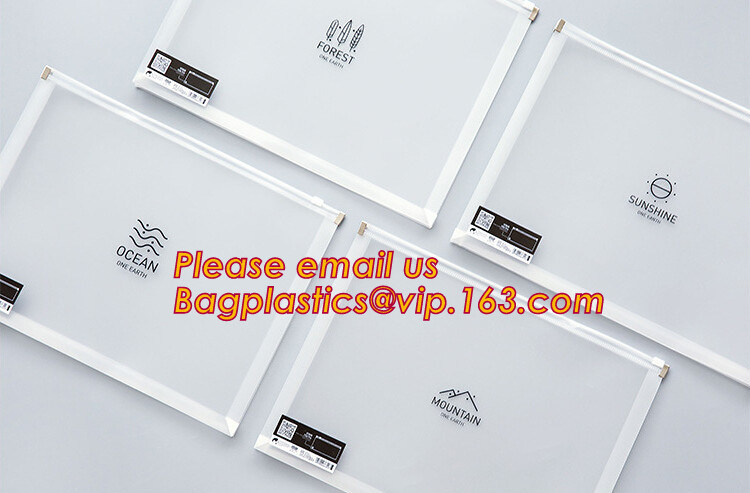 hot selling cheap A4, A5, A6, B5 transparent plastic pe zip lock files ...