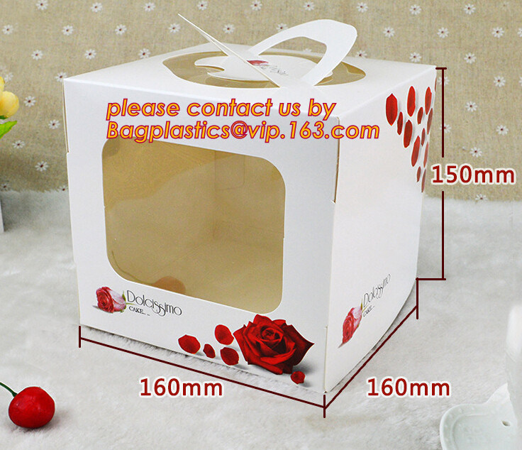 Disposable paper cardboard birthday cake boxes, Food packaging white ...
