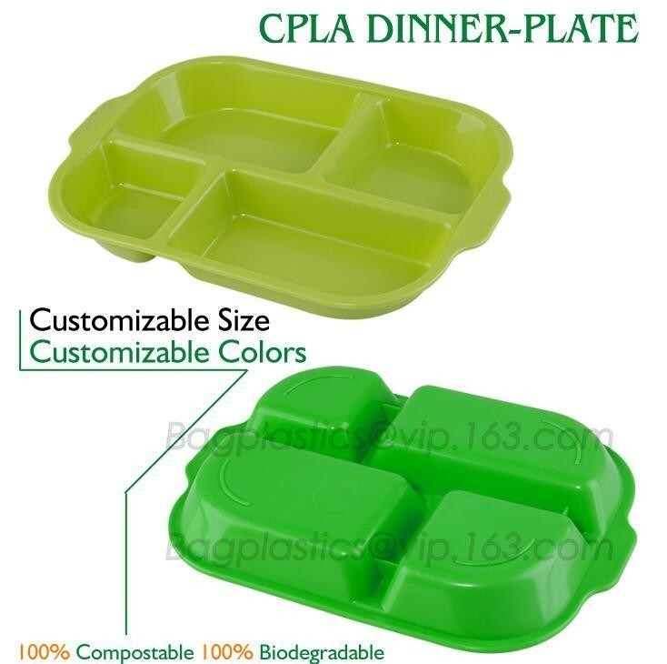 biodegradable plastic melamine fast food 5 compartment divided lunch ...