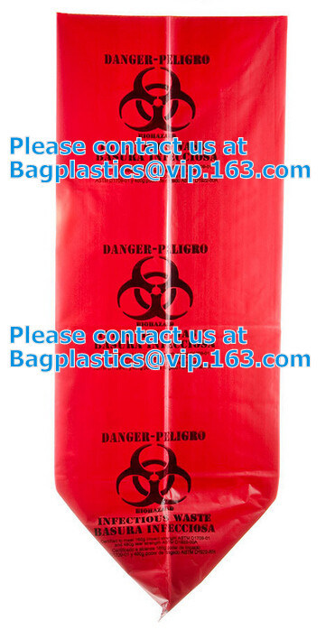 Extra large capacity biohazard drawtape trash bag interleaf coreless ...